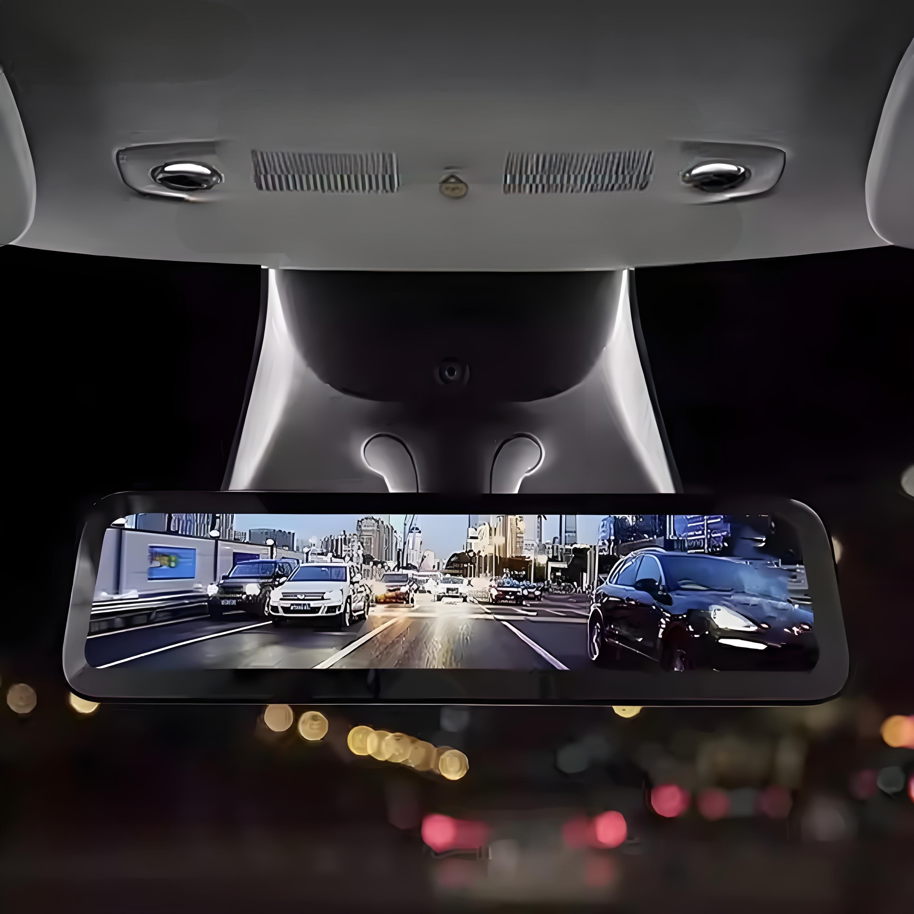Tesla Model 3/Y Streaming Rearview Mirror Recorder 2024 | IPS HD screen ...