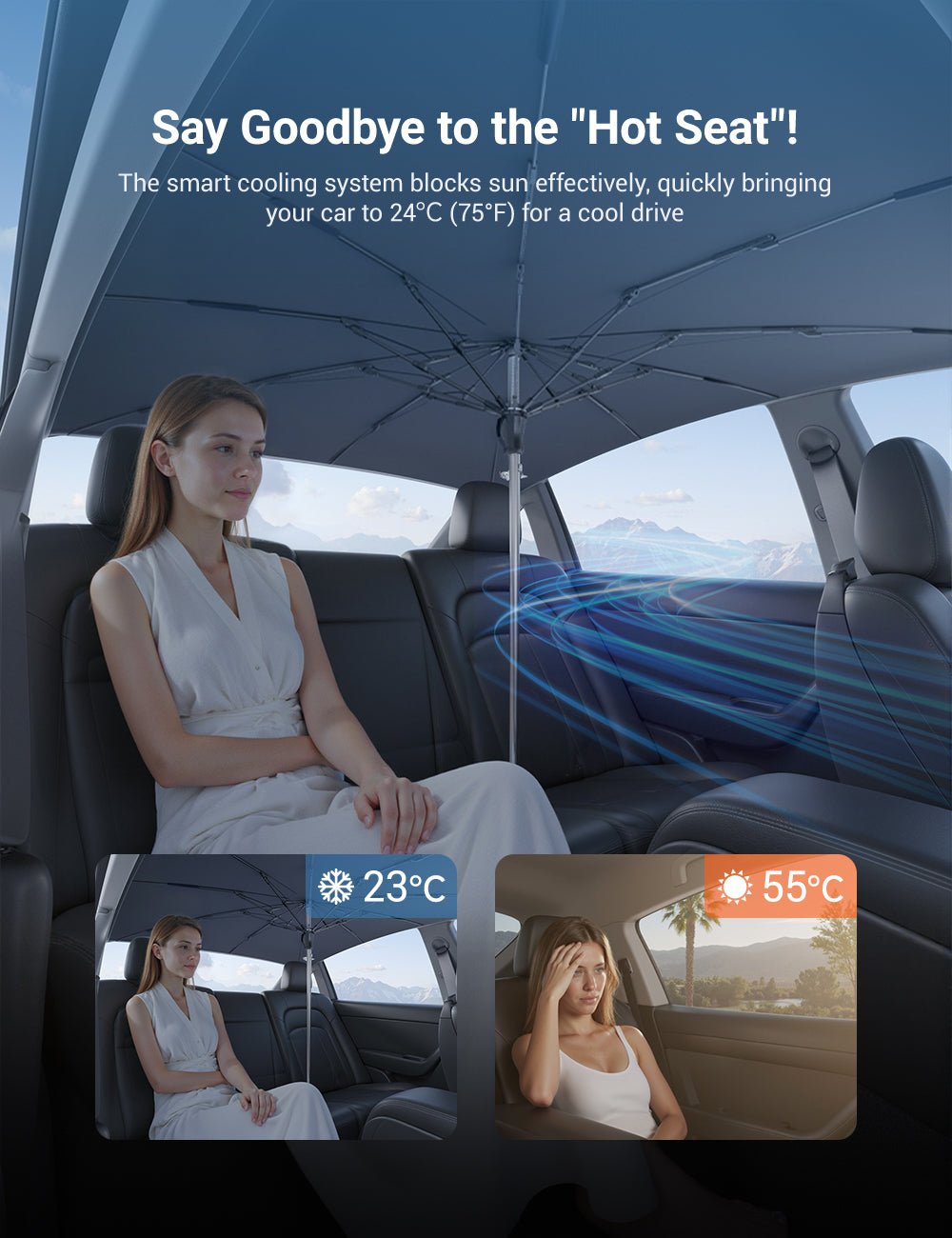 Tesla Model Y Roof Sunshade Umbrella