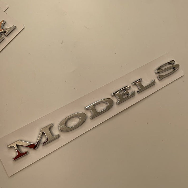 TESLA Letter Emblems Tailgate 3D ABS Multiple Colors All Models Easy ...