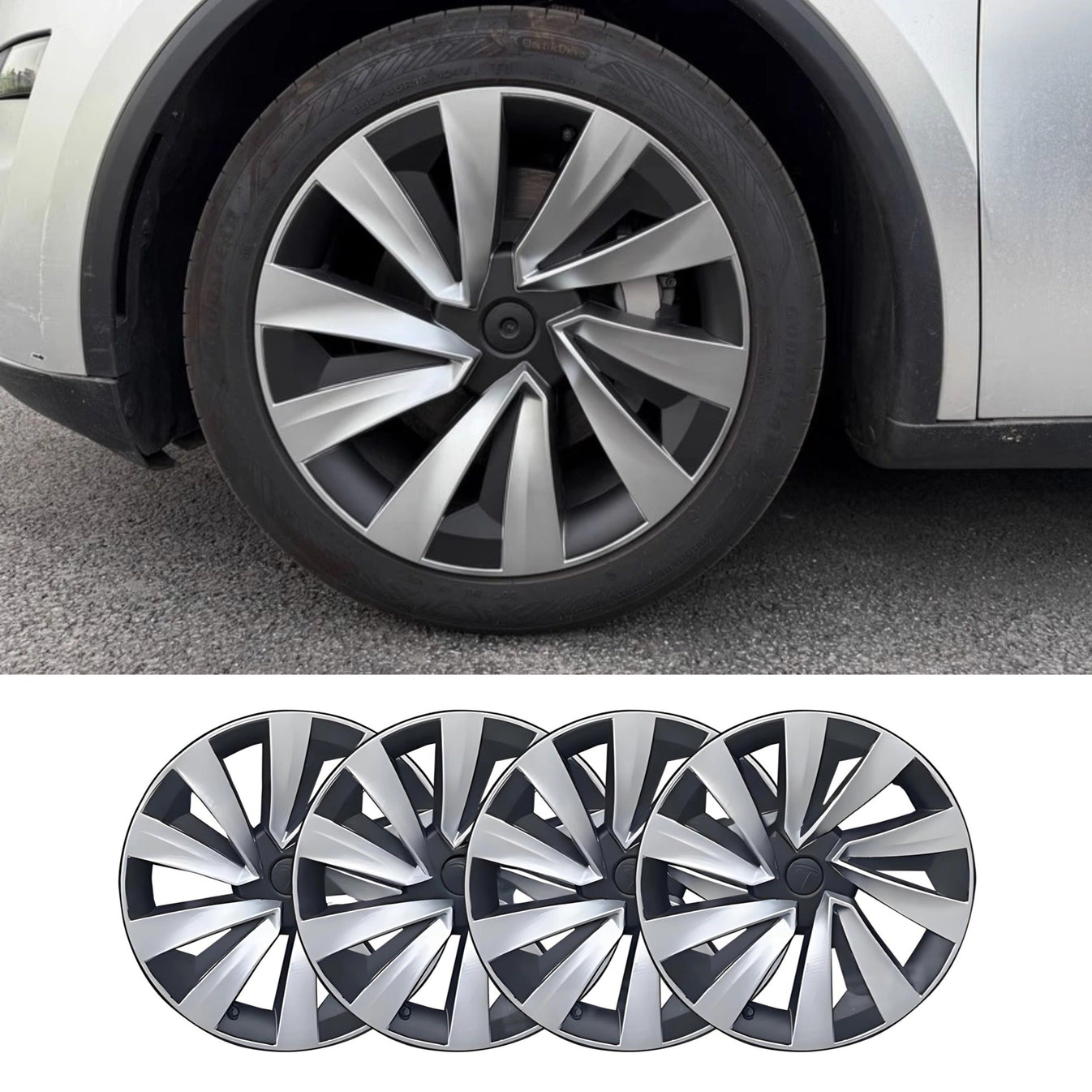 TESERY Model Y Juniper 19″ Cyclone Wheel Covers (4PCS)