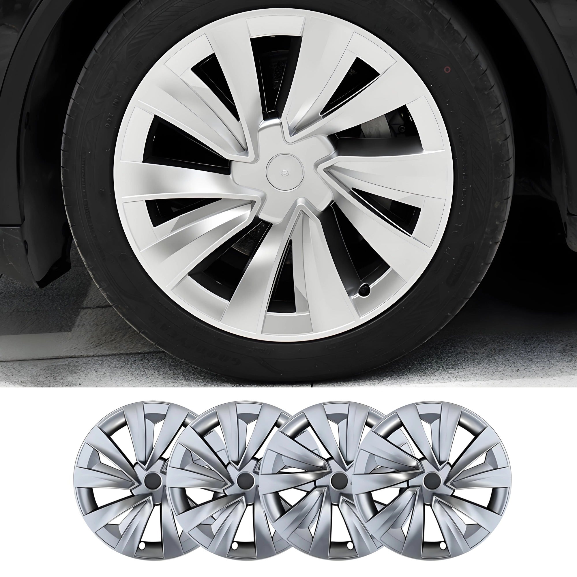 TESERY Model Y Juniper 19″ Cyclone Wheel Covers (4PCS)
