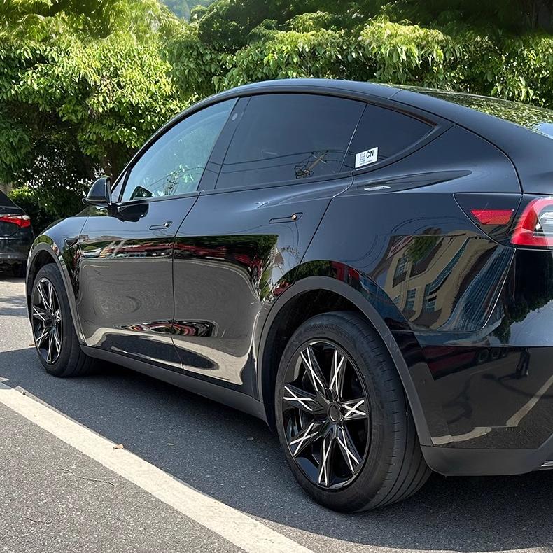 19" Double Star ABS Wheel Covers Model Y Gemini 4-Piece Aerodynamic ...