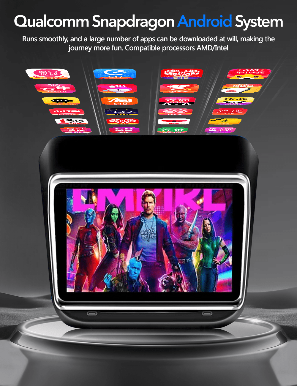 7.2‘’ Tesla Model 3/Y Rear Seat Entertainment System - Tesery