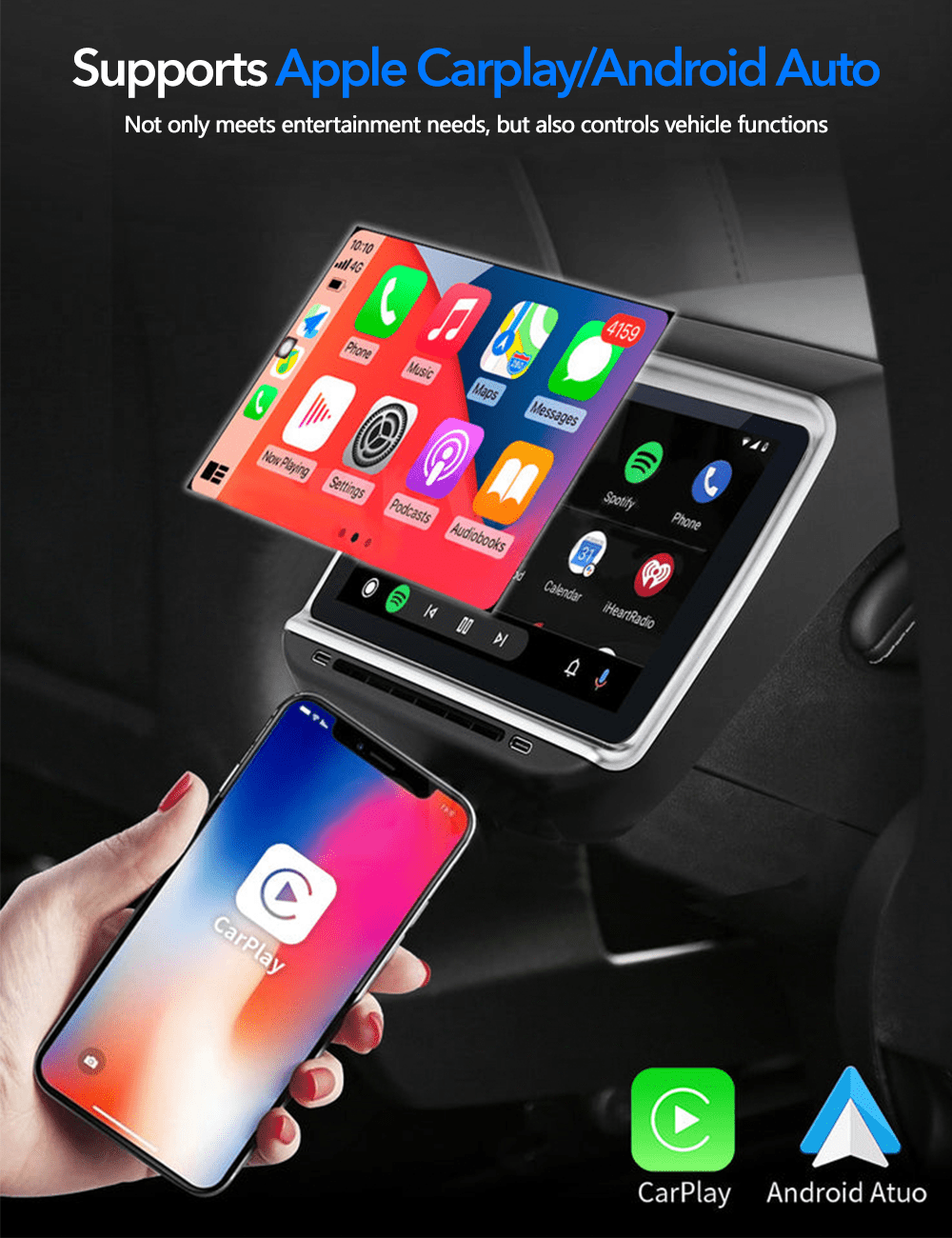 7.2‘’ Tesla Model 3/Y Rear Seat Entertainment System - Tesery