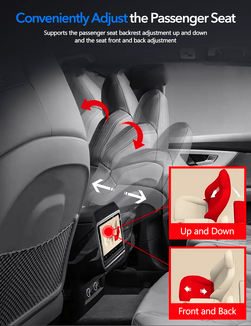 7.2‘’ Tesla Model 3/Y Rear Seat Entertainment System - Tesery