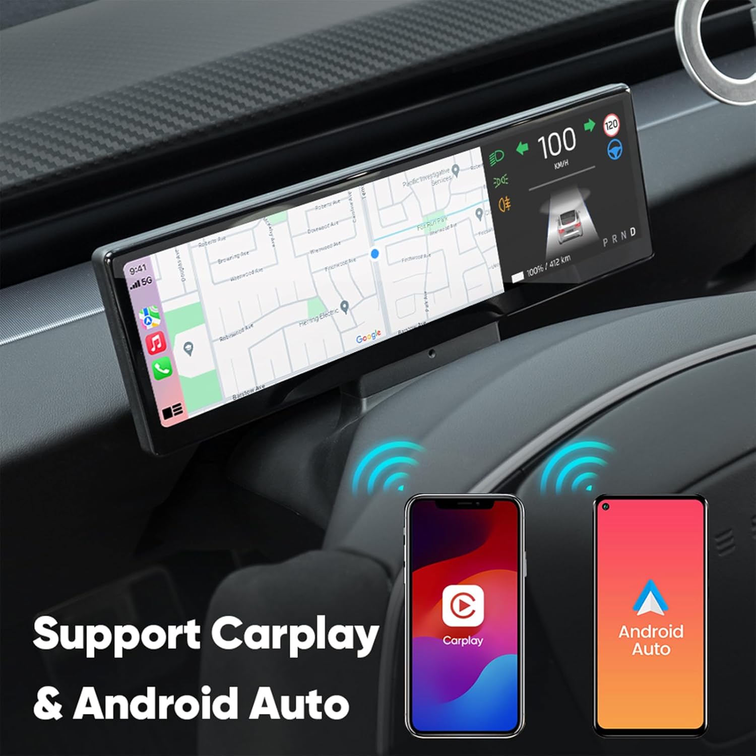 8.8 Inch Touch Screen Instrument Cluster Dashboard for Model 3 / Y