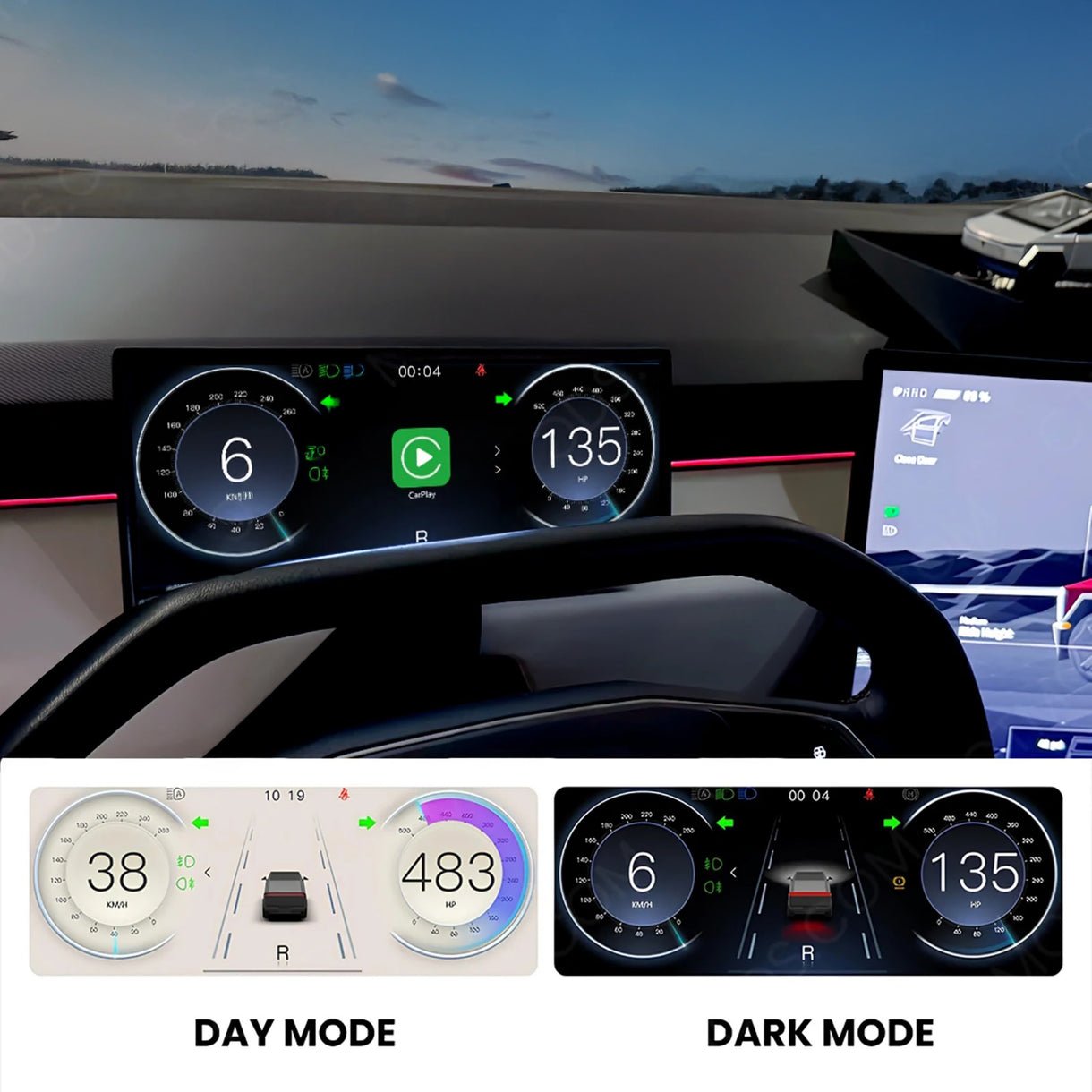 9 Inch Instrument Cluster Dashboard Display for Tesla Cybertruck