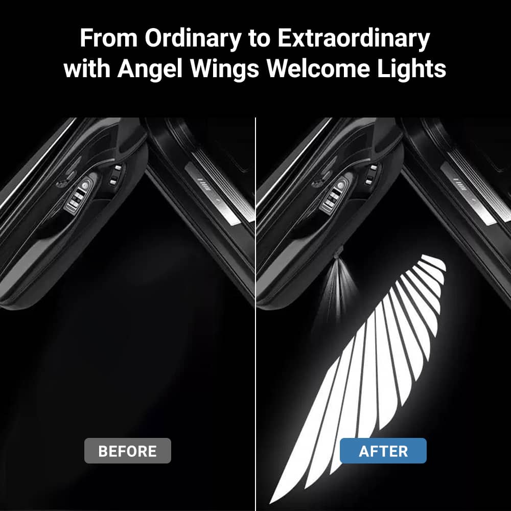 Tesla Angel Wings Door Welcome Lights for Model 3/Y/S/X