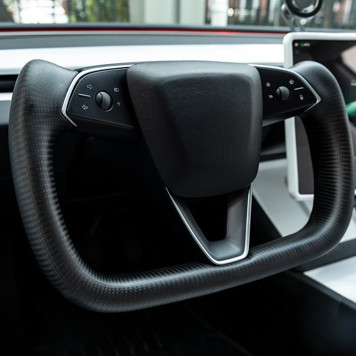 Model 3 Highland Carbon Fiber Yoke Steering Wheel | Tesery