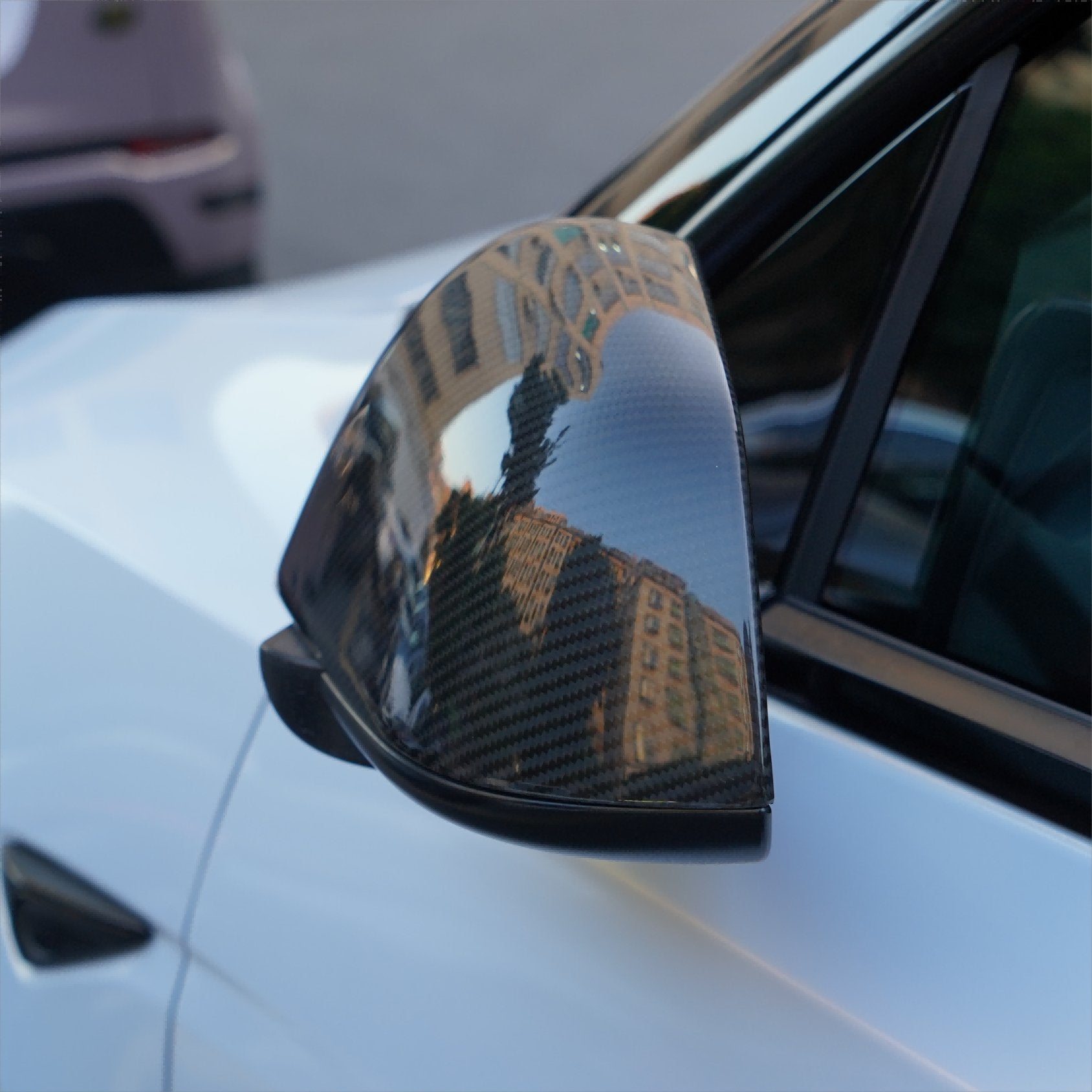 TESERY Carbon Fiber Side Mirror Cover for Model Y/3 Highland