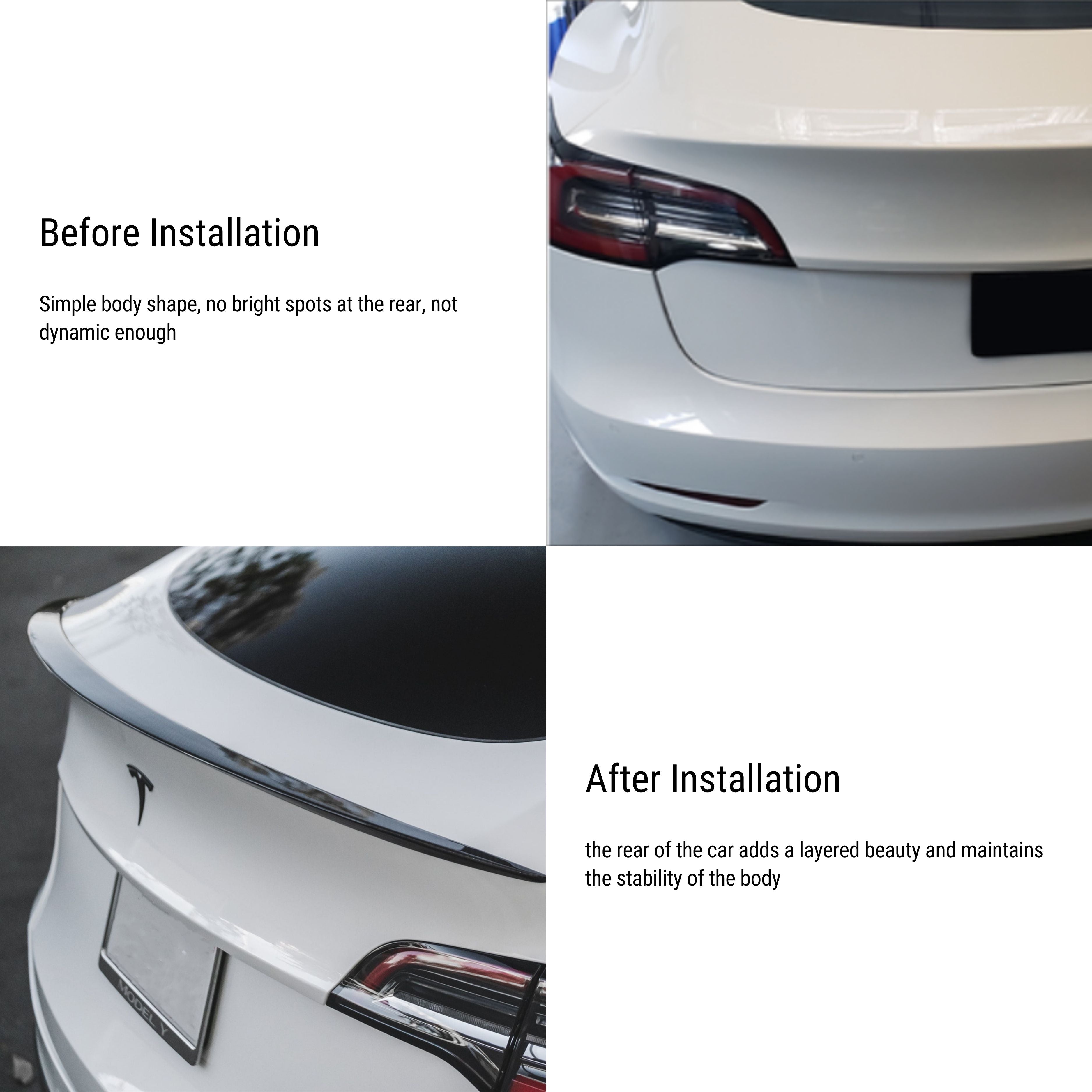 Tesla Spoiler for Model 3 Highland / Model Y : Performance Style