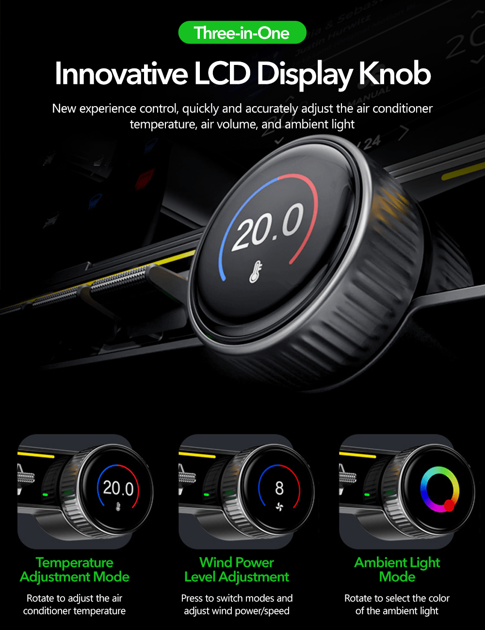 Tesla Model 3 Highland/Y Physical Buttons | Haptic Climate Control