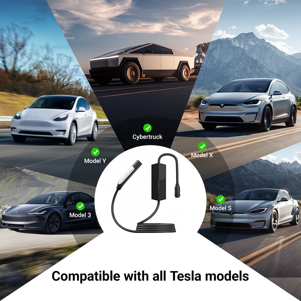 Tesla/J1772/Type 2 Mobile Charger | 32A-40A with Changeable Plugs
