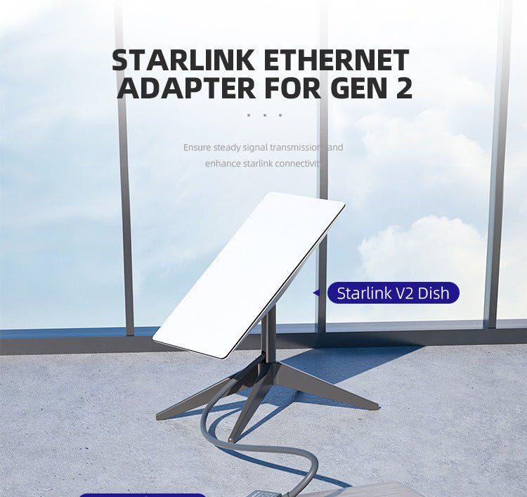 Starlink Gen 2 Ethernet Adapter | Outdoor RJ45 Wired Connection