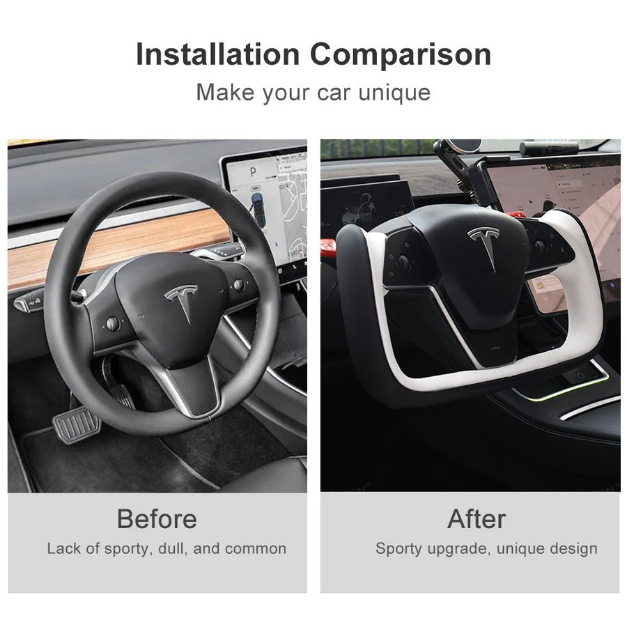 Tesla Model 3 / Y Yoke Style Steering Wheel | Tesery