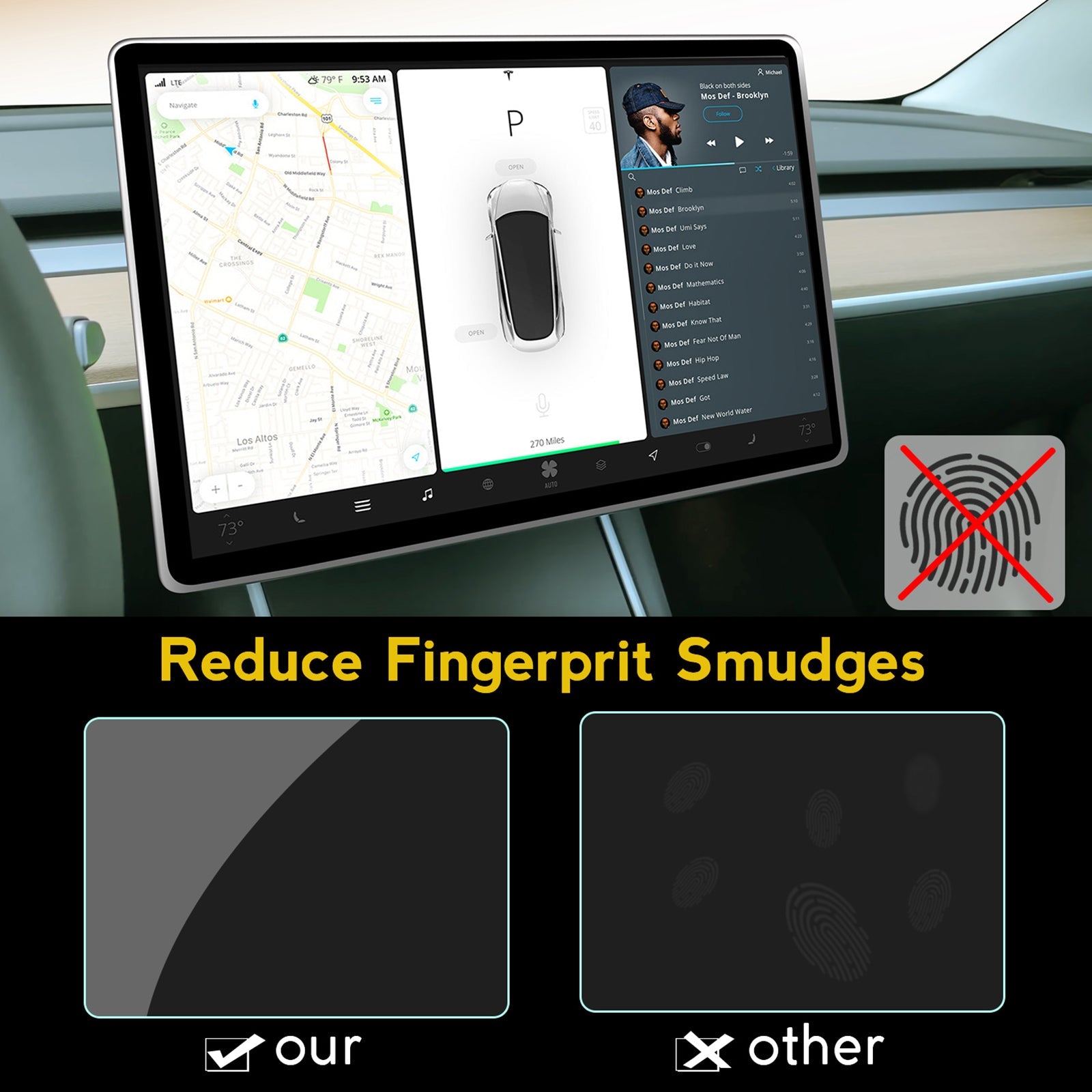 Shop Tesla Model 3 & Y Screen Protectors | HD Clear & Anti-Fingerprint
