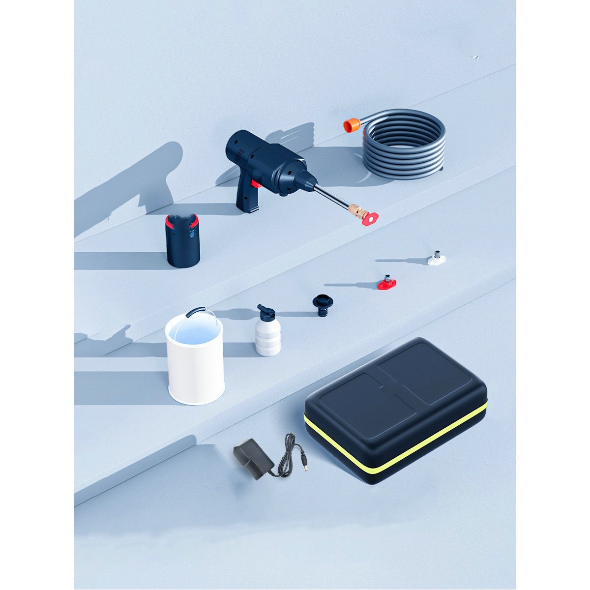 BAYU Portable Pressure Washer 130W 200PSI 40Min Battery Cordless Car ...