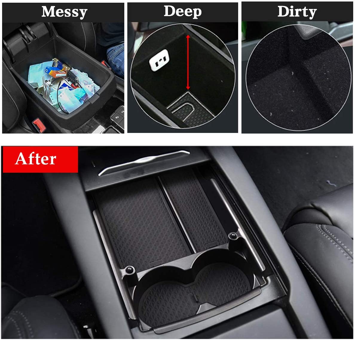 Tesla Model S/Model X Center Console Armrest Storage Box