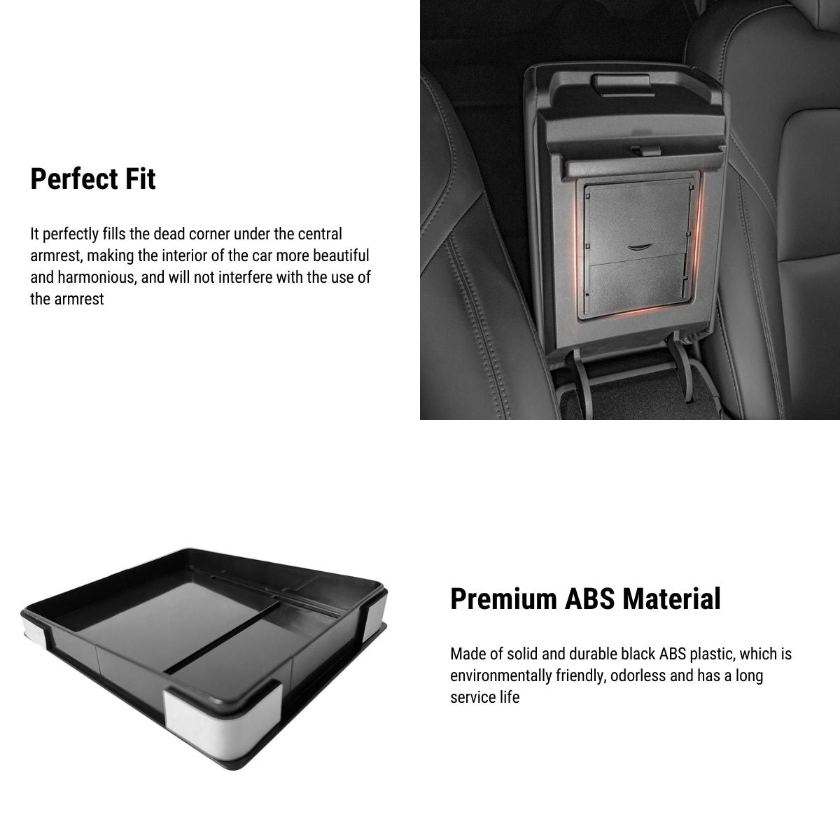 Tesla Model 3/Y Hidden Center Console Organizer | Secret Storage