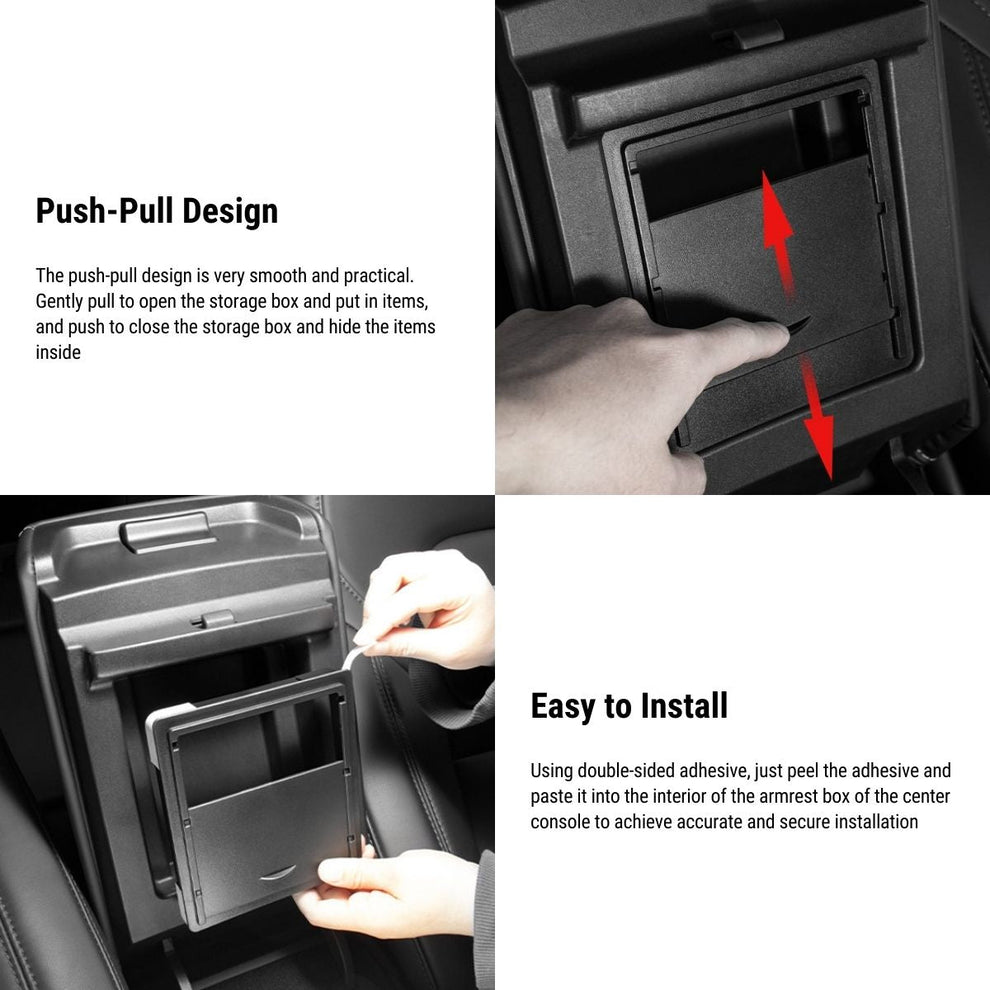 Tesla Model 3/Y Hidden Center Console Organizer | Secret Storage