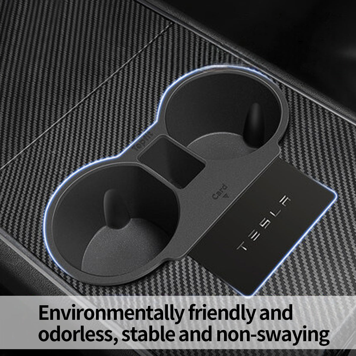 Tesla Model 3/Y Cup Holder Insert | Anti-Spill & Secure Fit