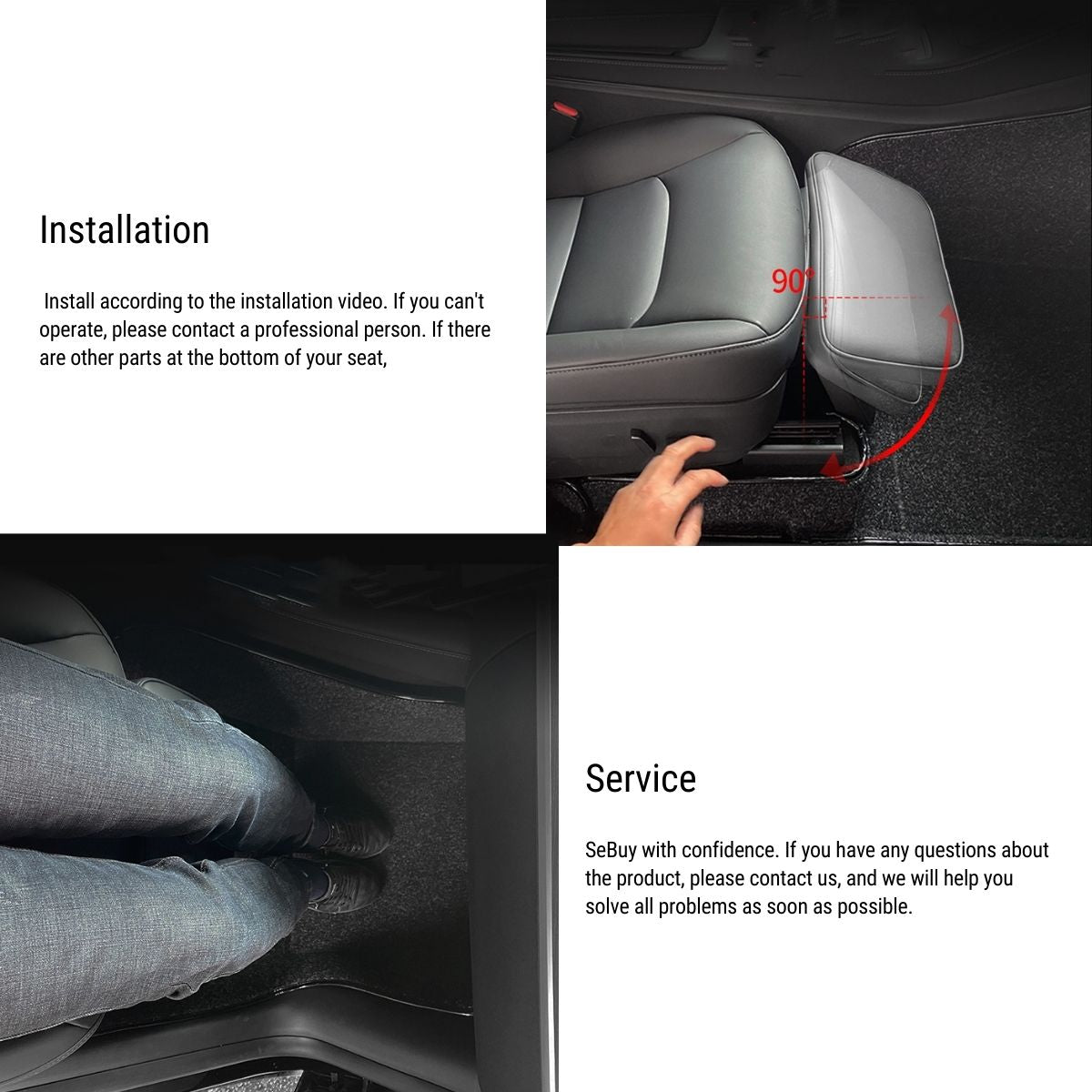 Electric Leg Seat Support For Tesla Model 3/Y 2020-2023