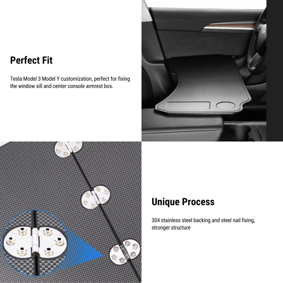 Foldable Laptop Desk for Model 3 & Model Y | Premium Tesla Workstation