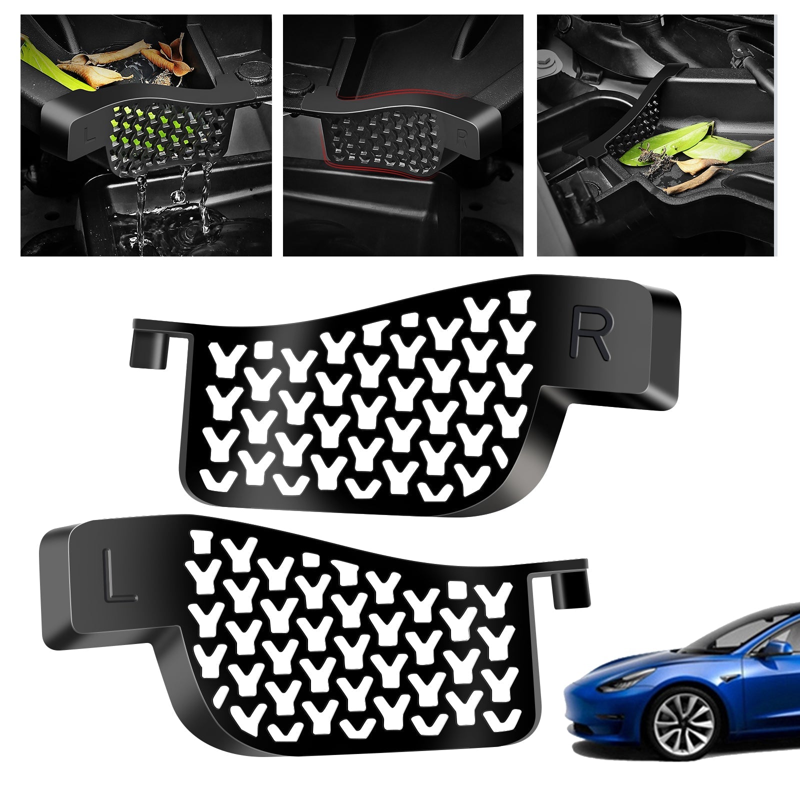 Front Trunk Water Channel Anti-Clogging Net for Model Y