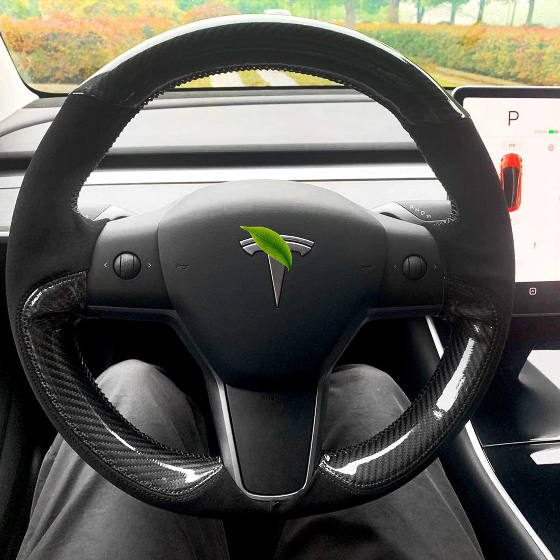 Model 3 / Y Leather Steering Wheel Cover - Tesery