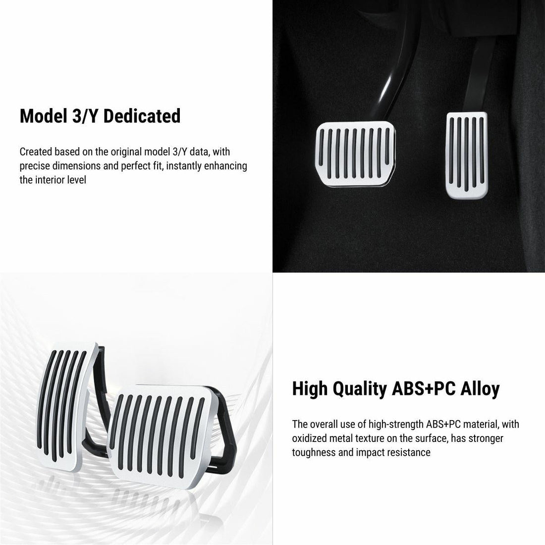 Tesla Model 3/Y Performance Pedal Covers | Non-Slip Aluminum Set