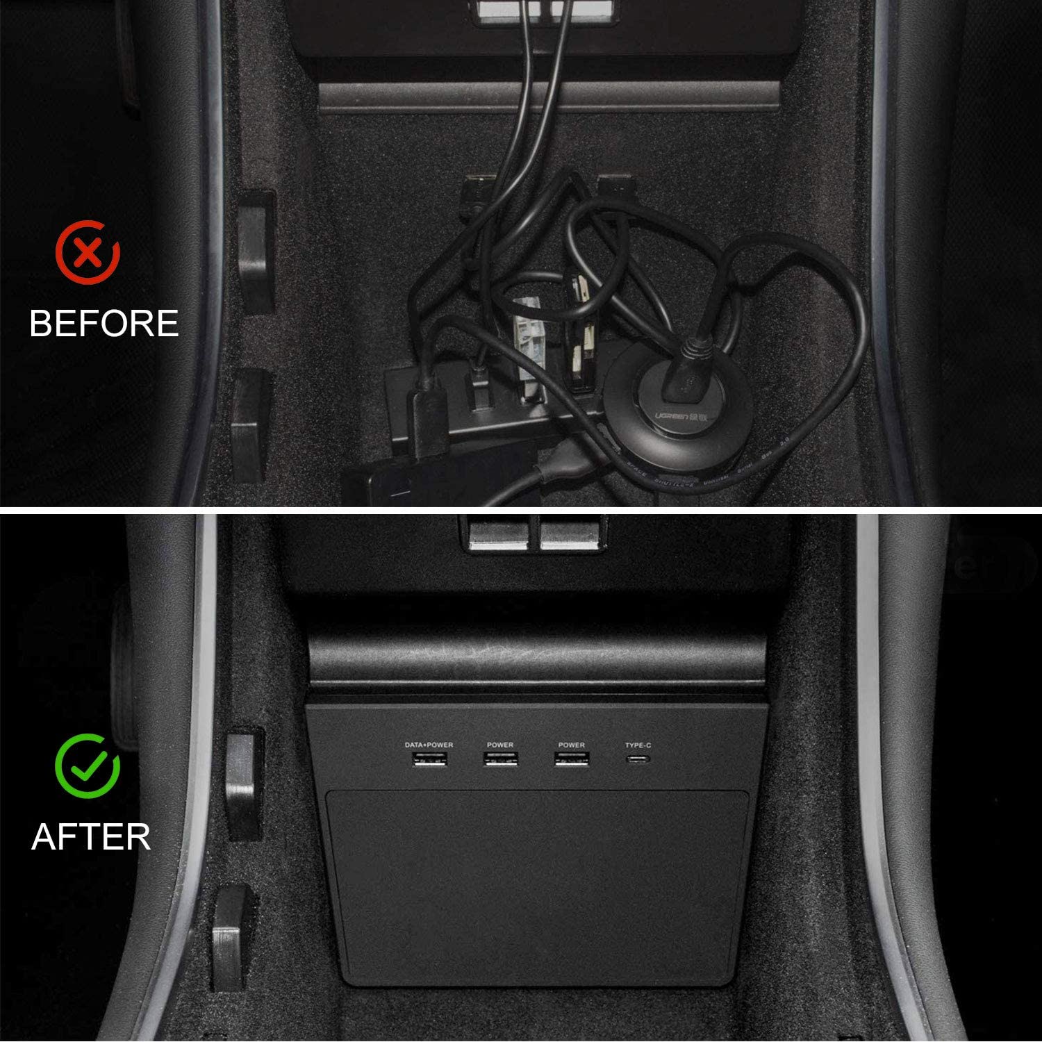Old style hub USB hub for Tesla Model 3