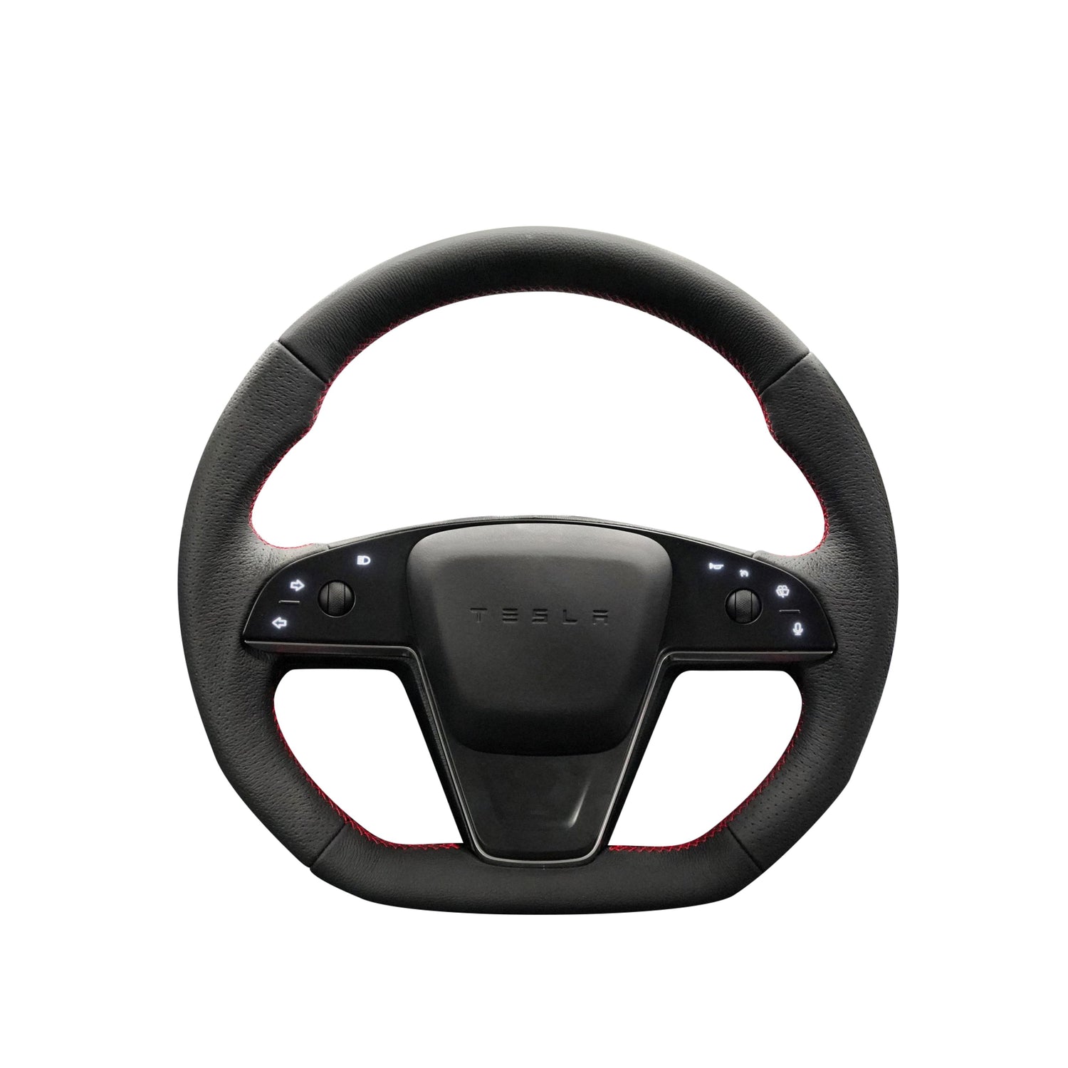 Plaid Round Steering Wheel Replacement for Tesla Model S / X 2021-2022 ...
