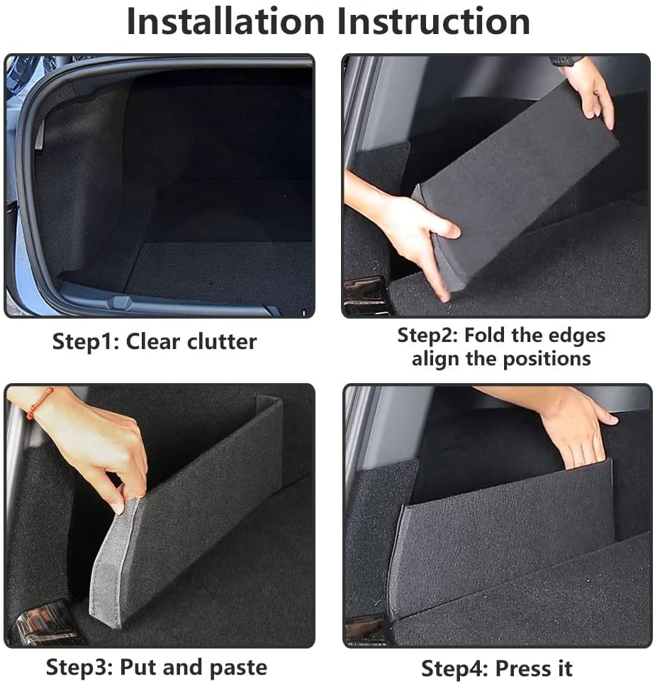 Rear Trunk Organizer Side Divider for Tesla Model 3&Model Y