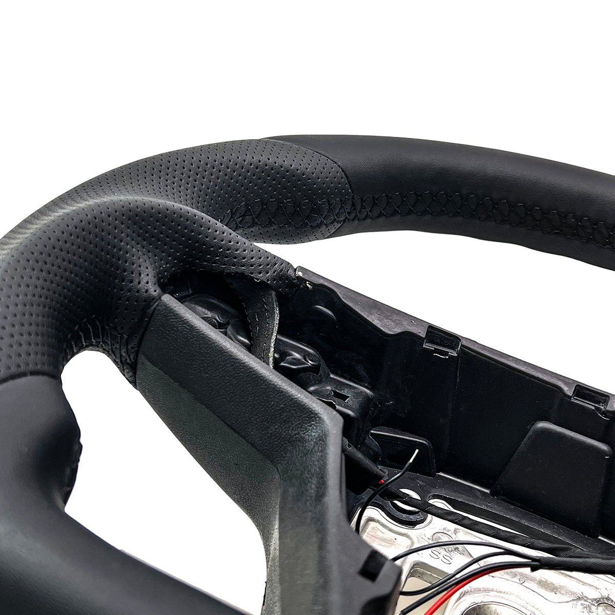 Full Leather Round Steering Wheel for Model S / X
