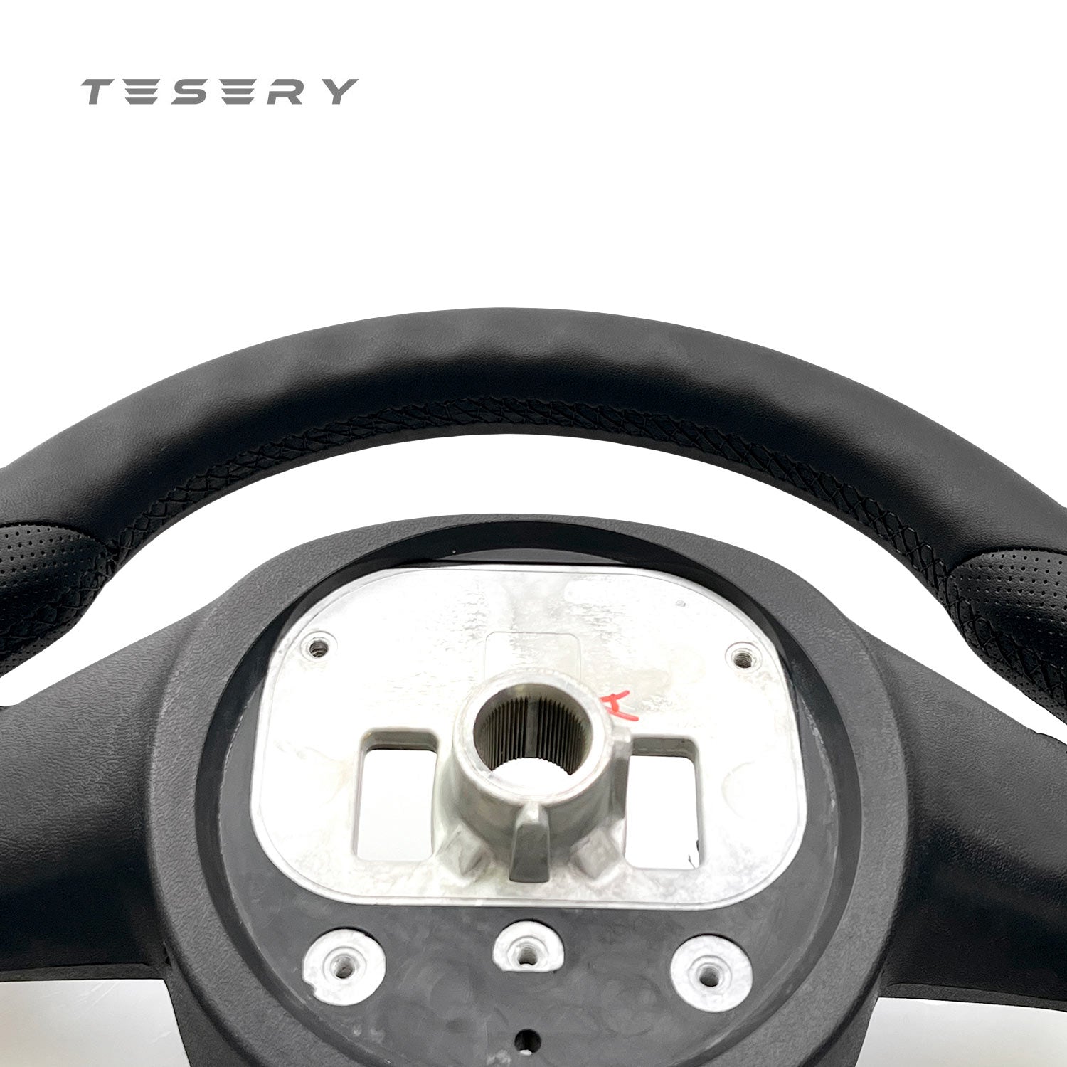 Full Leather Round Steering Wheel for Model S / X