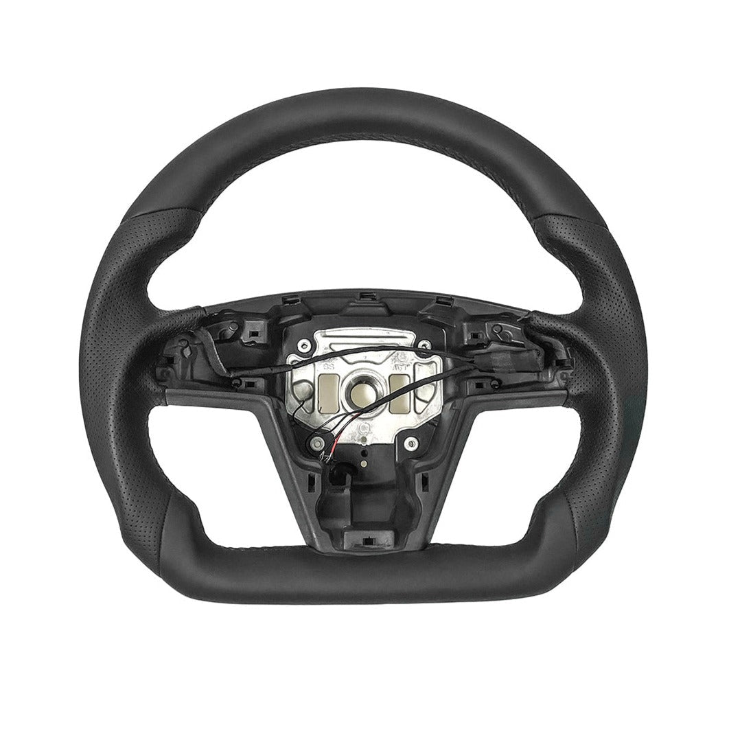 Full Leather Round Steering Wheel for Model S / X
