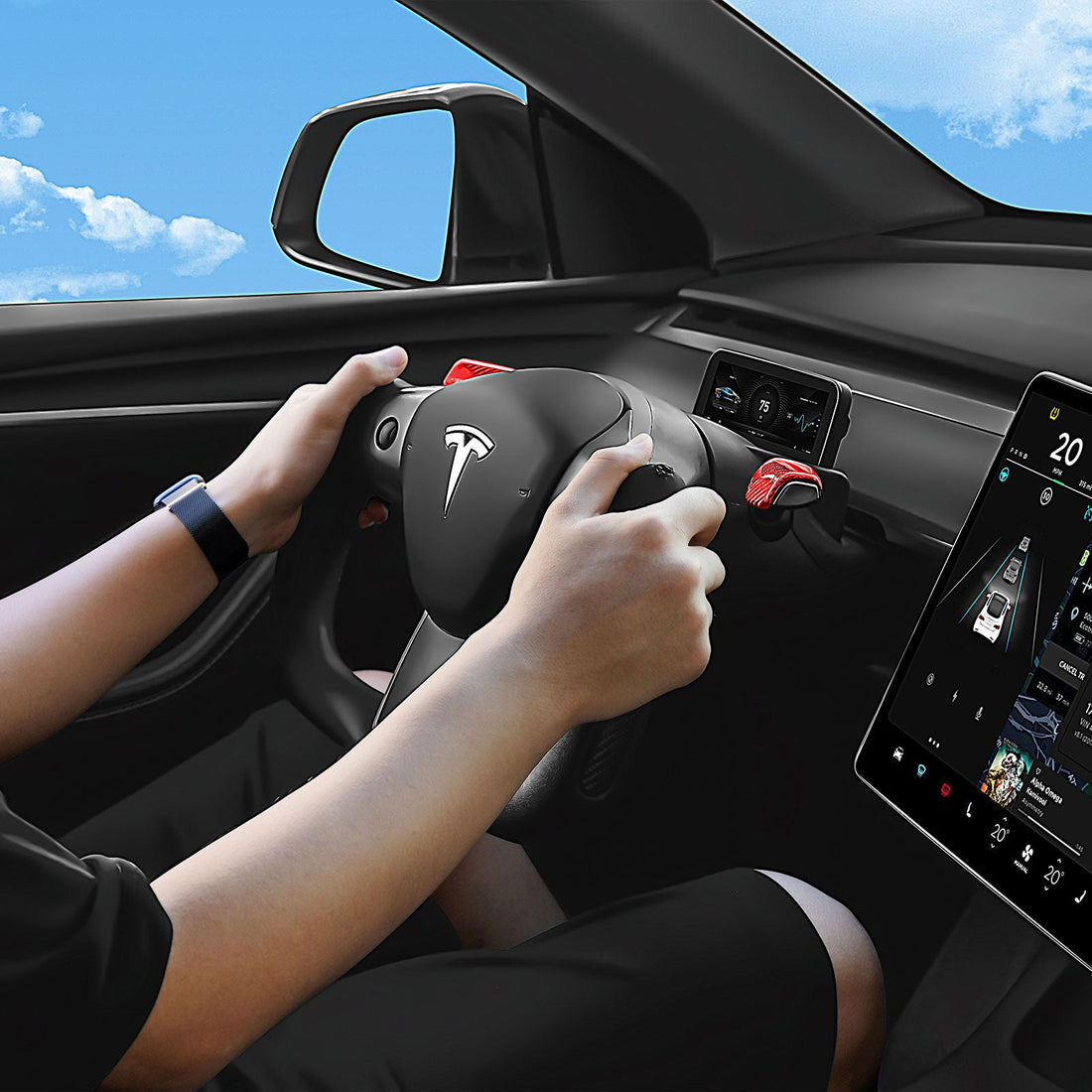 TESERY Yoke Steering Wheel for Tesla Model 3 / Y【Style 34】