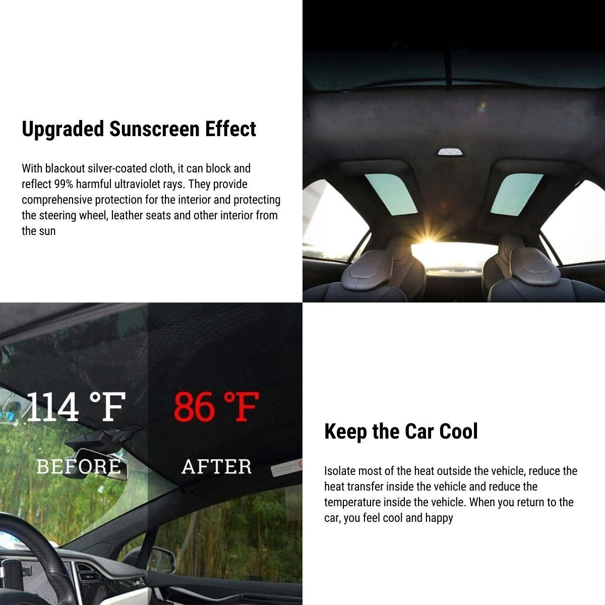 Model X Sunshade Set - (6 pcs)