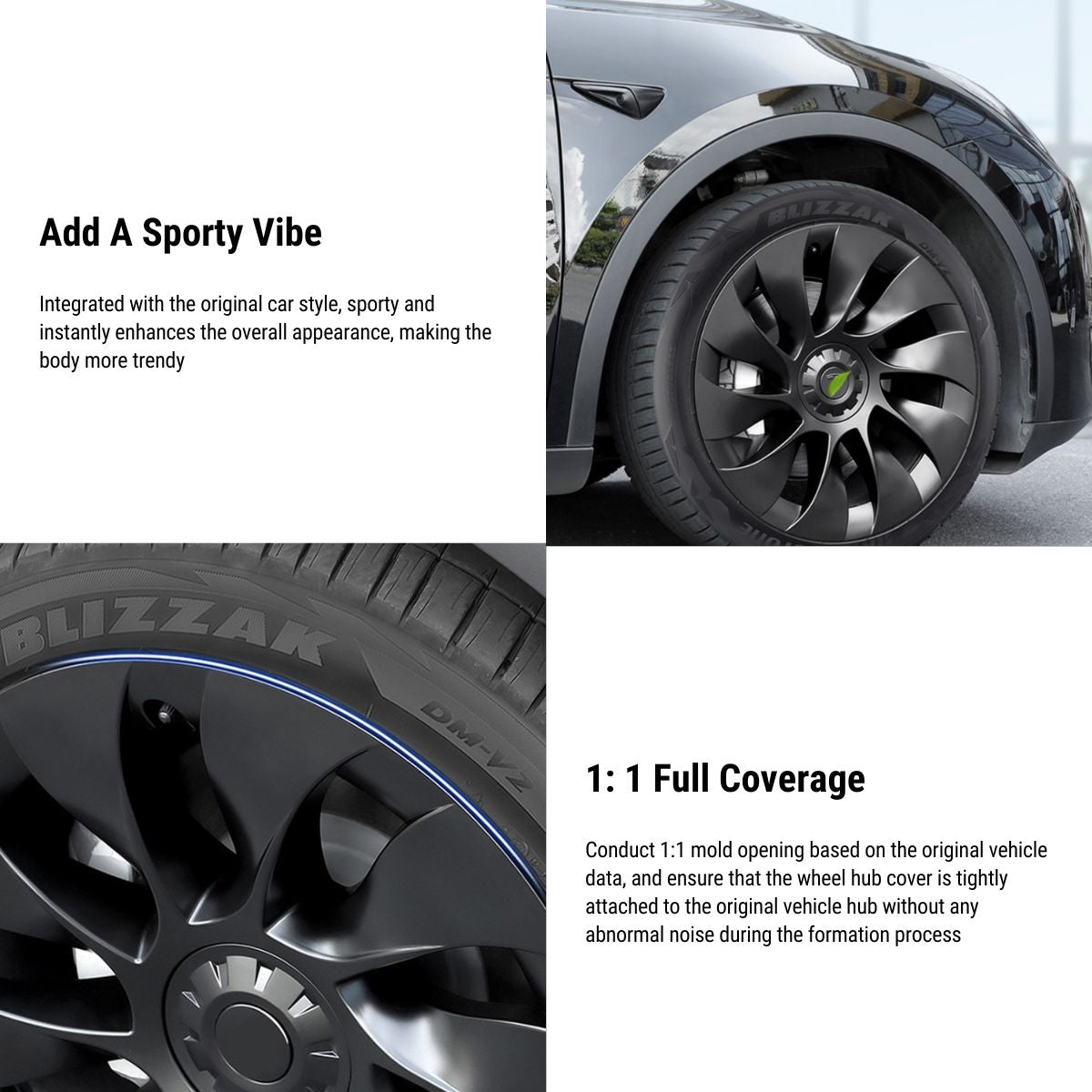 20″ Cyclone Style Wheel Covers for Tesla Model Y