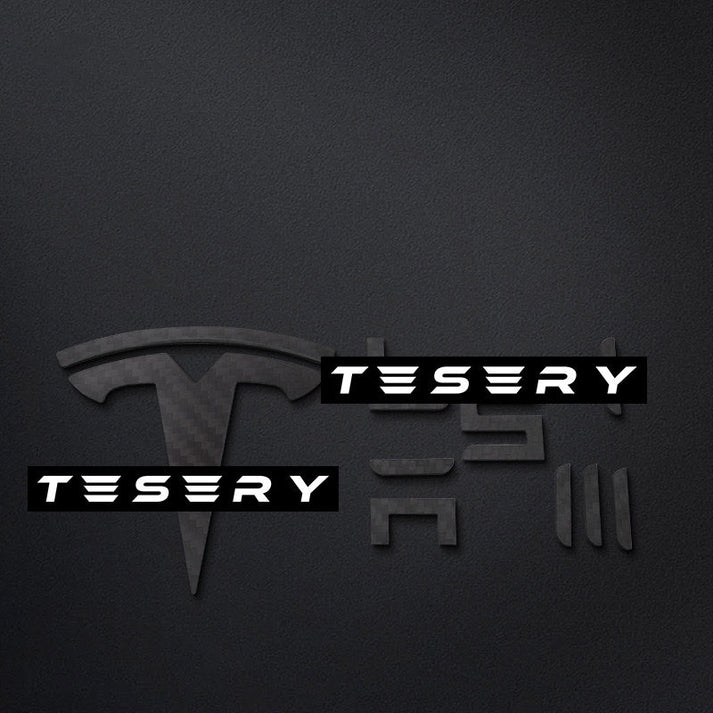 Tesla Model 3 / Y Carbon Fiber Logo Letters Emblem