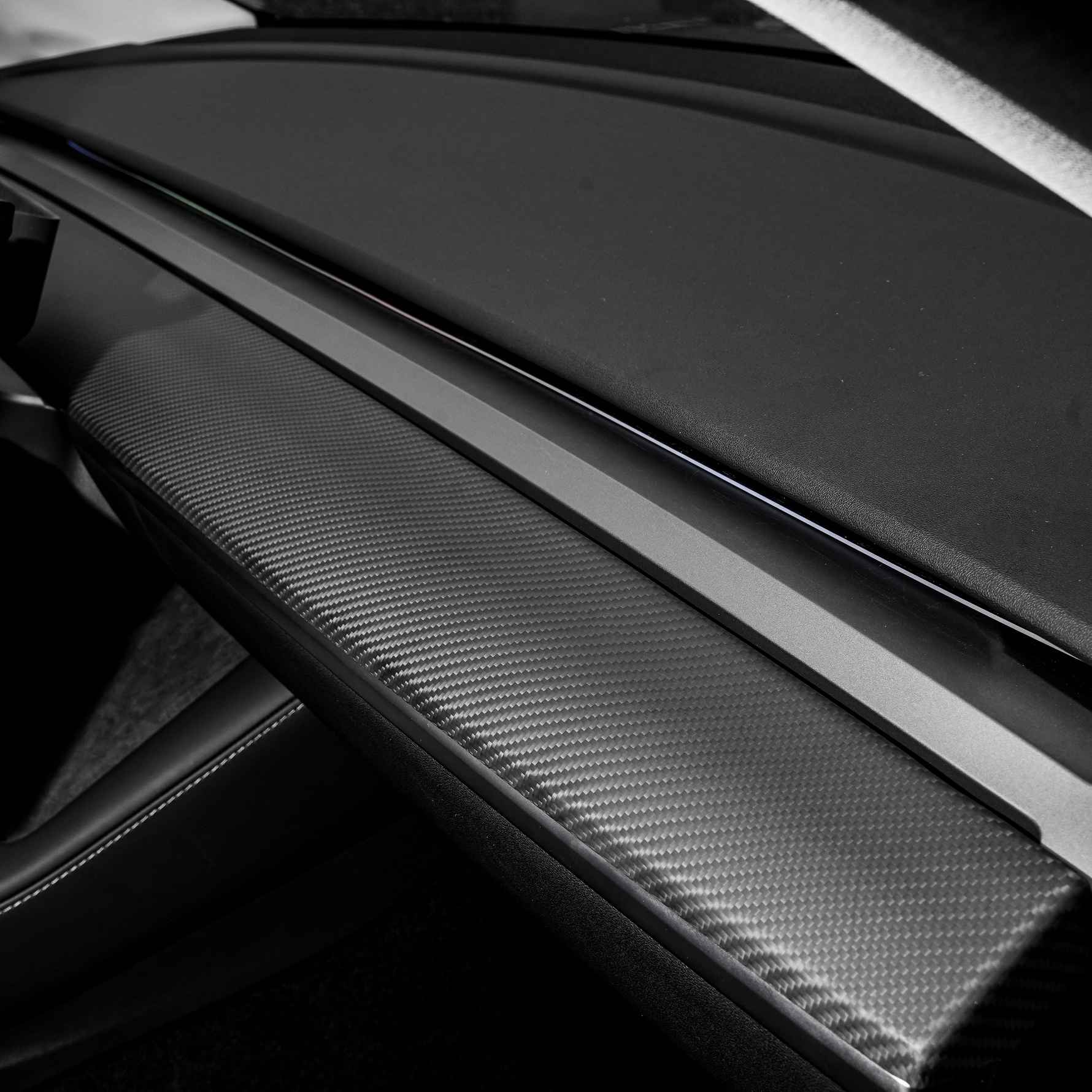 TESERY Carbon Fiber Dashboard Cover for Tesla Model 3/Y