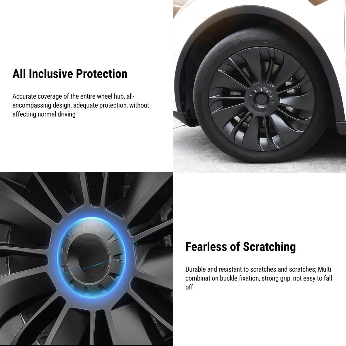 TESERY 19″ Wheel Caps Performance Style for Tesla Model Y