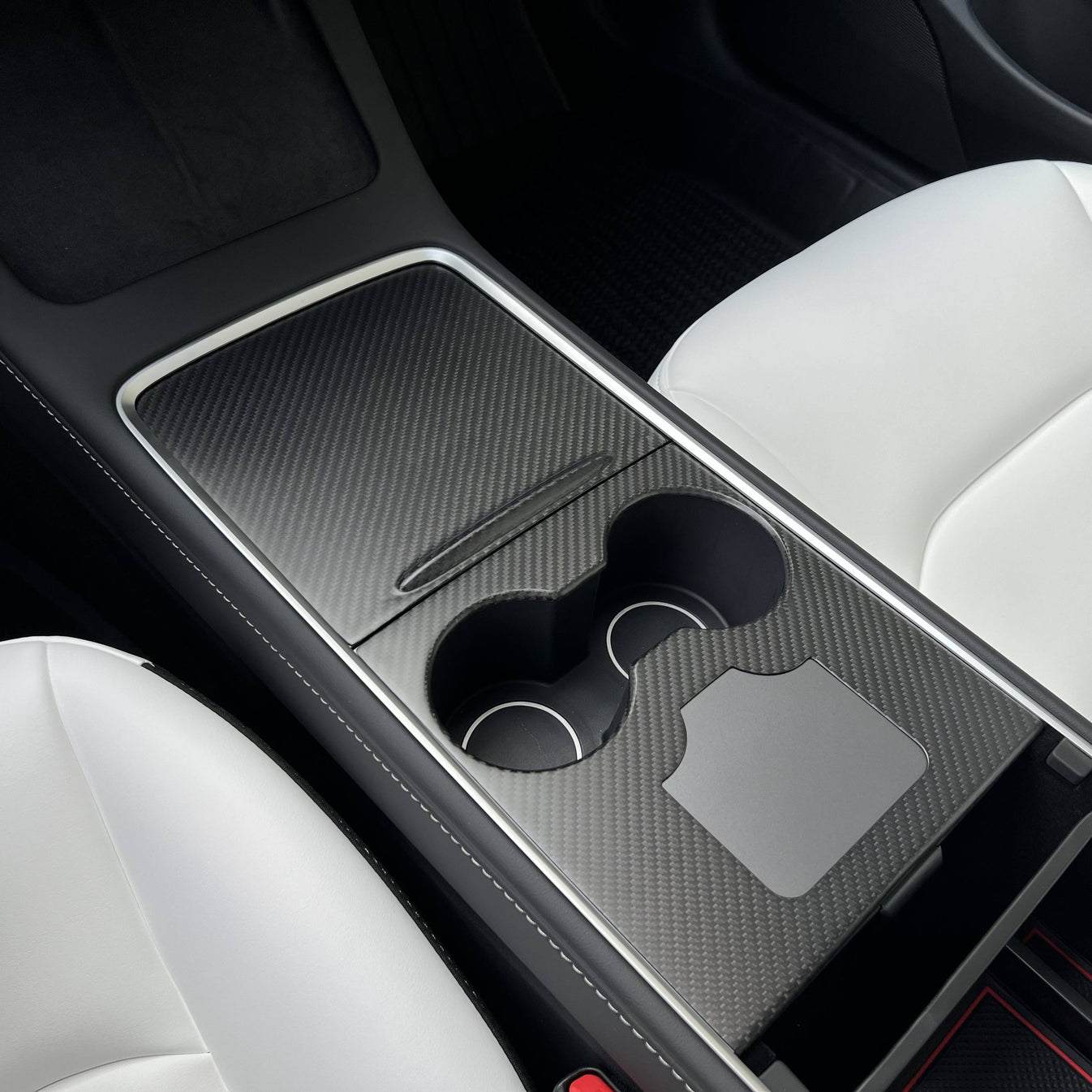 Tesla Center Console Wrap | Carbon Fiber for Model Y/3