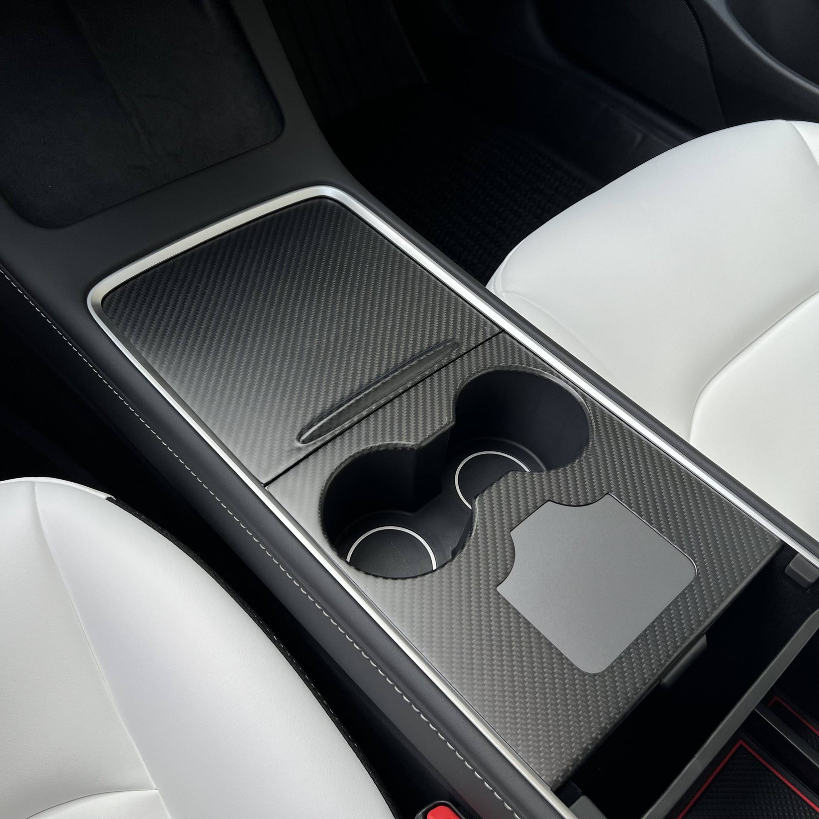 Tesla Center Console Wrap | Carbon Fiber for Model Y/3