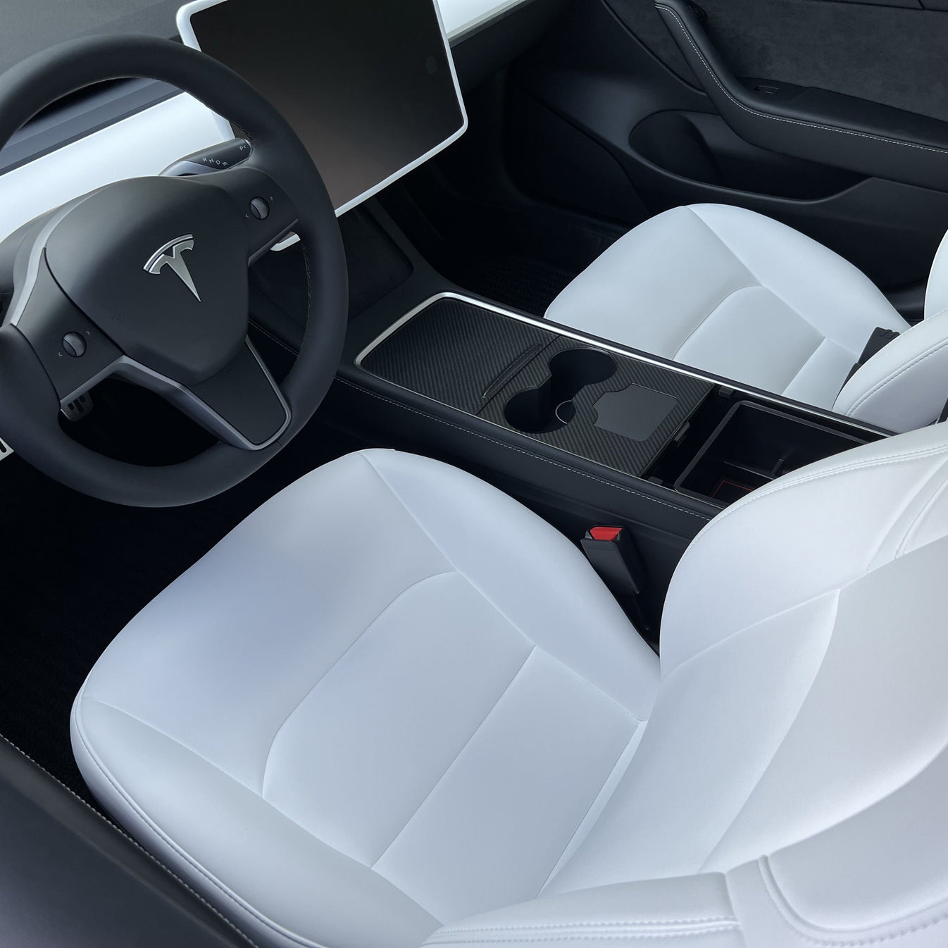Tesla Center Console Wrap | Carbon Fiber for Model Y/3