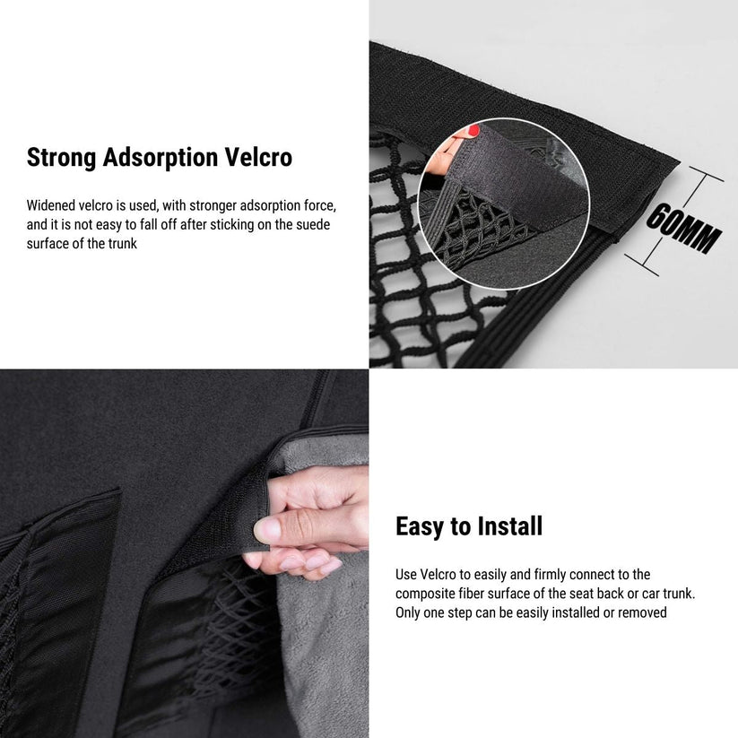 Tesla Trunk Storage Bag Mesh | Cargo Net Organizer | Model 3/Y/S/X