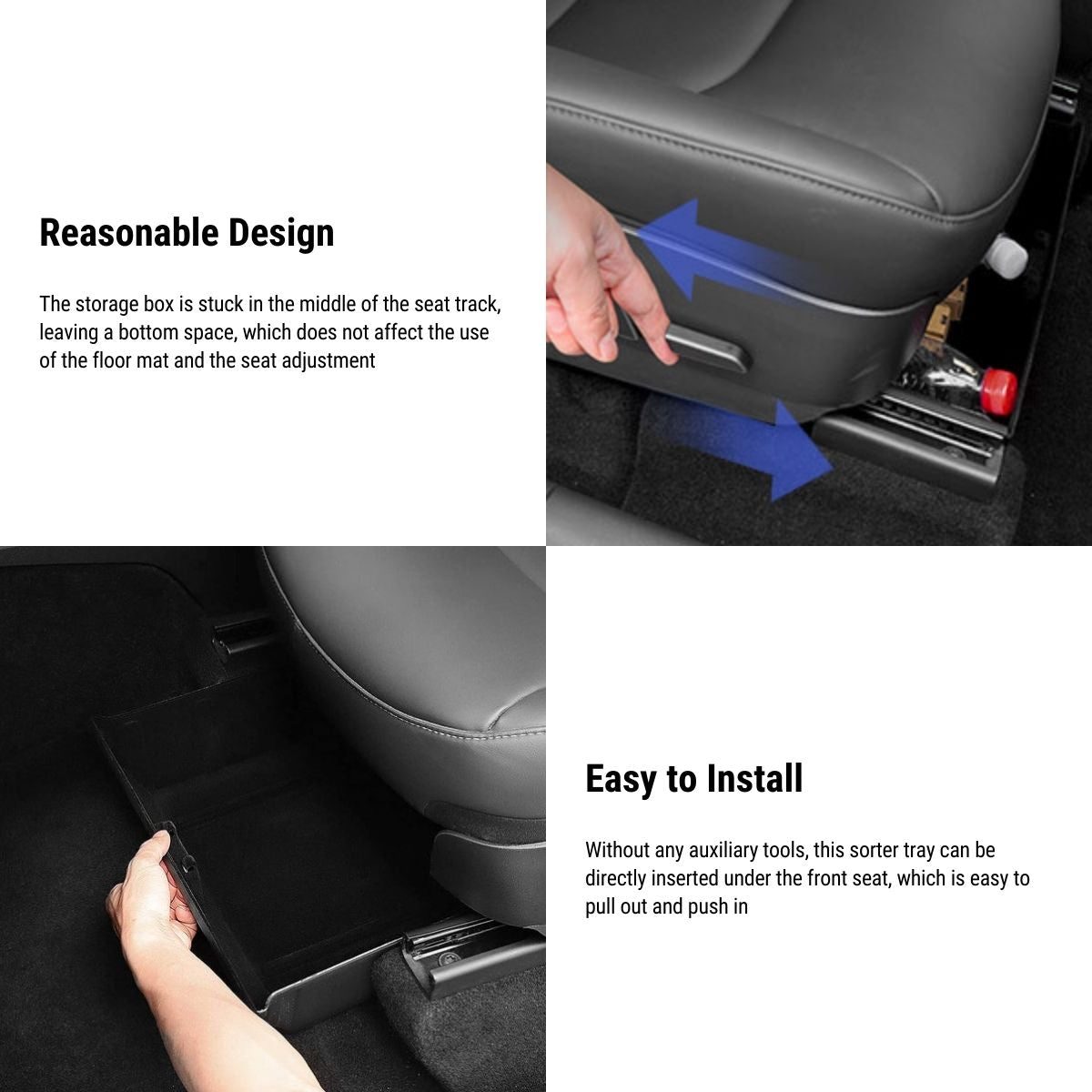 Under Front Seat Storage Box for Tesla Model Y 2020-2024 | Tesery ...
