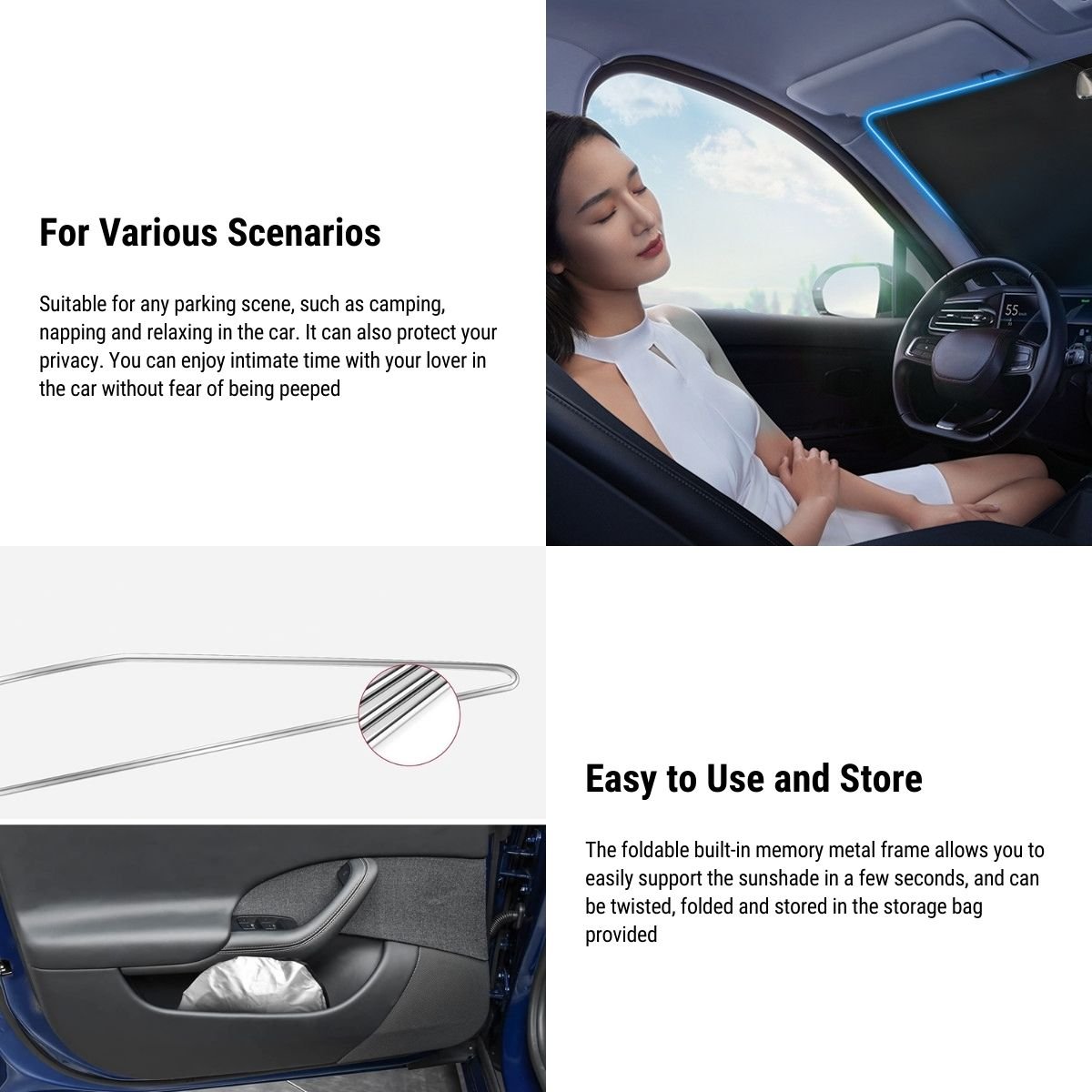 Tesla Model S Windshield Sunshade | Custom Fit UV & Heat Blocker - Tesery