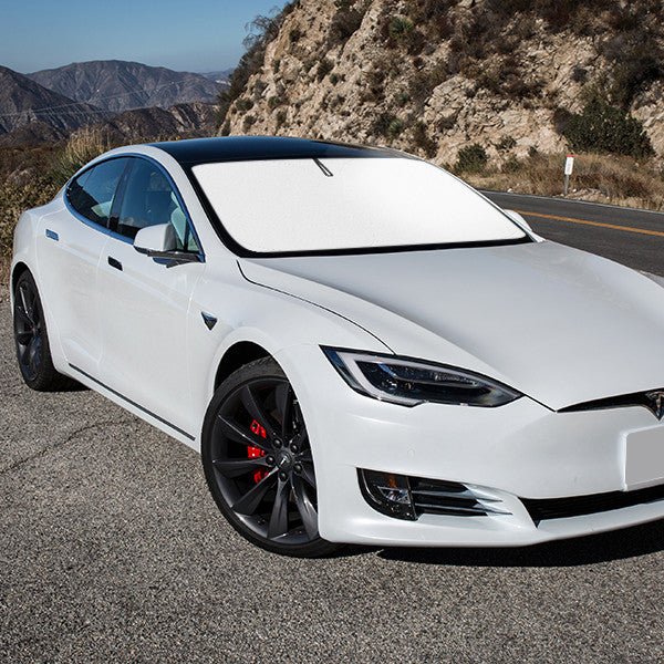 Tesla Model S Windshield Sunshade | Custom Fit UV & Heat Blocker - Tesery