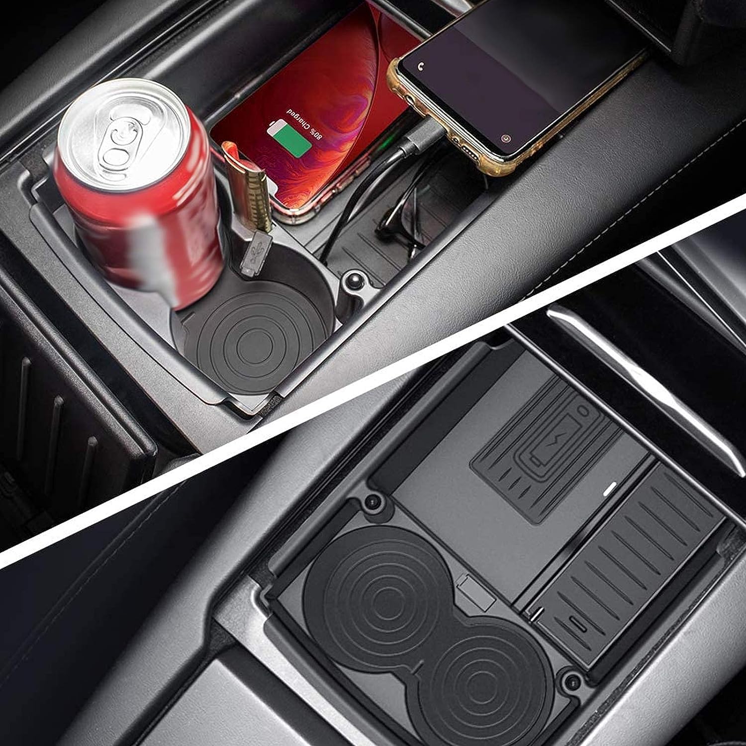 Wireless Phone Charger Center Organizer for Tesla Model S/X